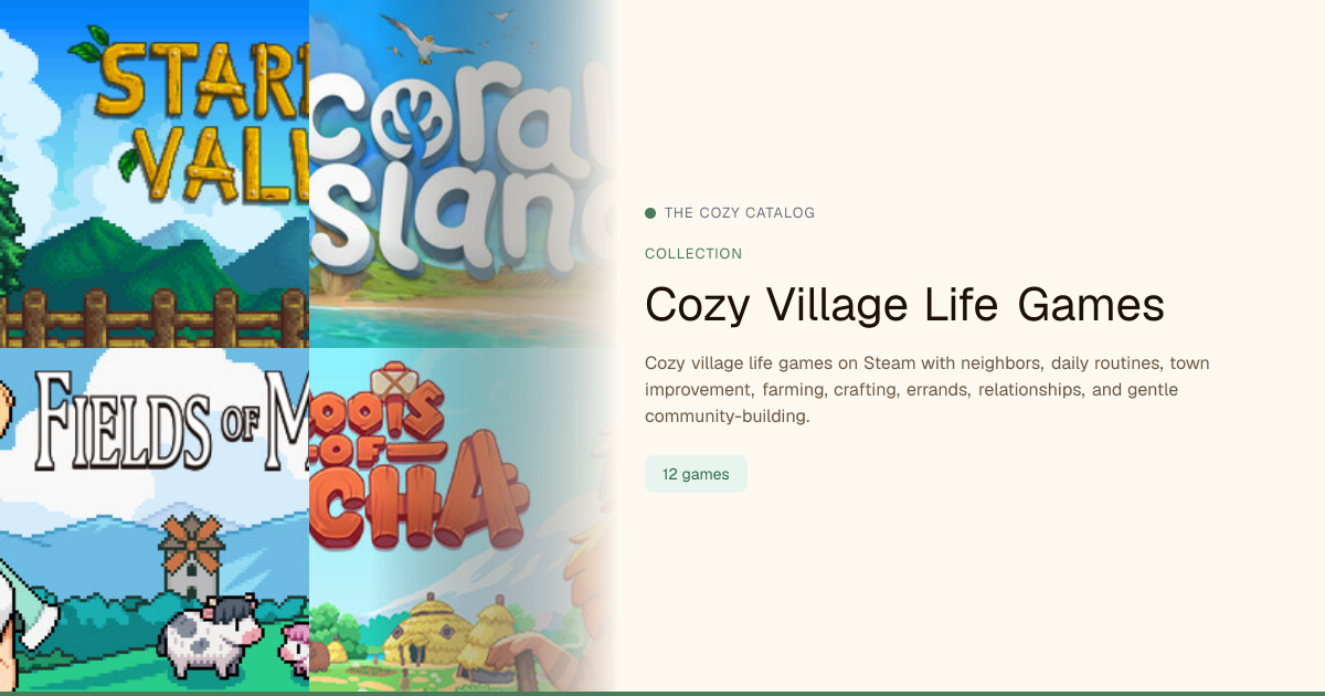 Best Cozy Village Life Games on Steam | The Cozy Catalog